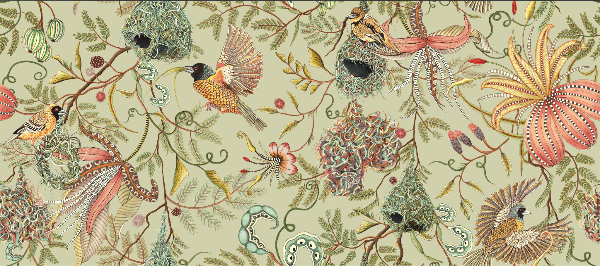 Ardmore Thanda Nests Delta Outdoor Fabric - Elegant Exterior – Ardmore ...