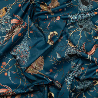 Ardmore Thanda Nests Midnight Outdoor Fabric - Luxury Décor – Ardmore ...