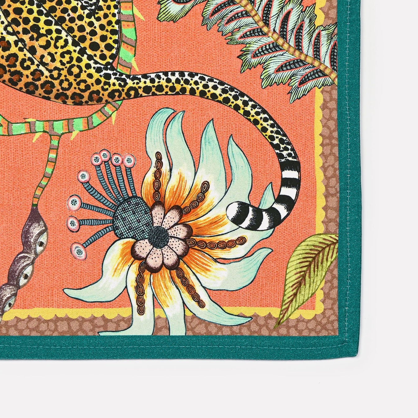 Ardmore Coral Leopard Napkins - Luxurious African-inspired Décor ...
