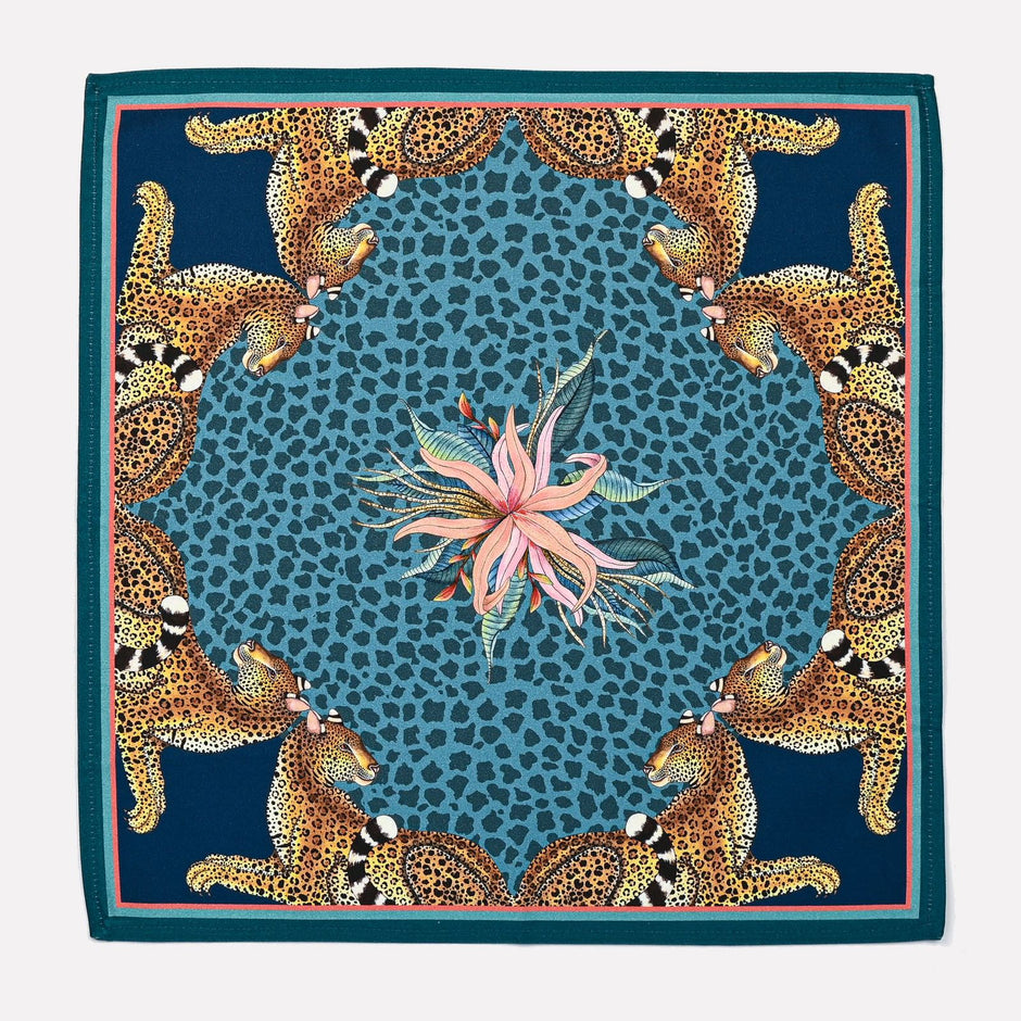 Ardmore Safari Stone Leopard Lily Tablecloth - Elegant Dining – Ardmore ...